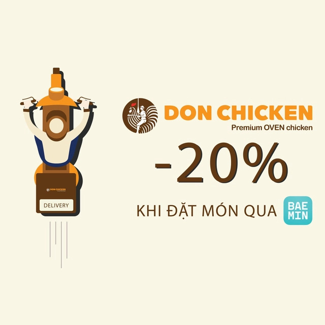 Giảm 20% toàn bộ menu Don Chicken khi đặt hàng qua Baemin - TienDauRoi