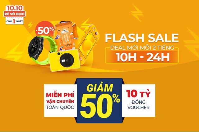 [Shopee 10.10] Flash Sale rẻ vô địch ngày 2/10 và 9/10 - TienDauRoi
