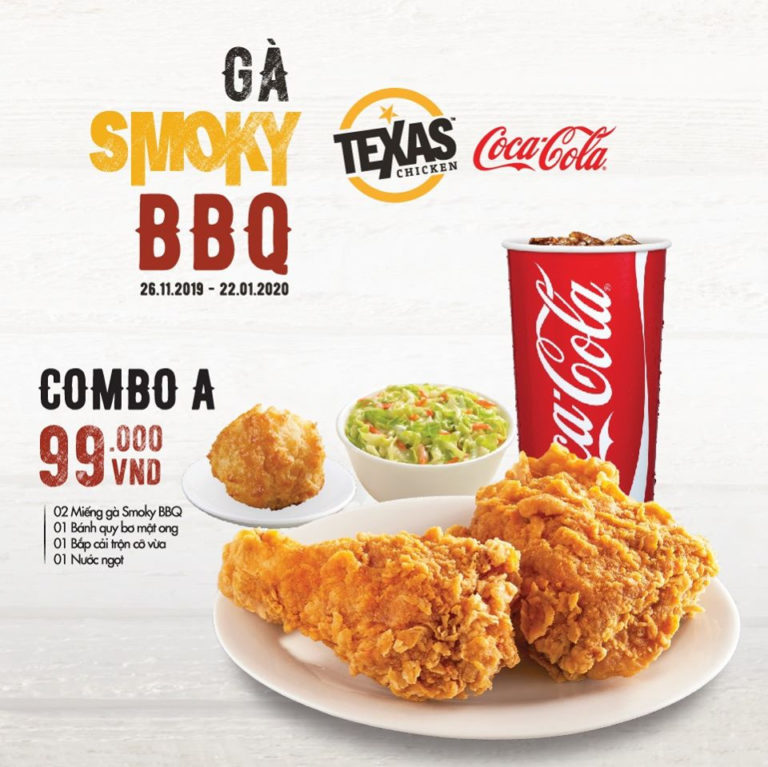 Texas Chicken Black Friday Combo gà Smoky BBQ A chỉ 99K - TienDauRoi