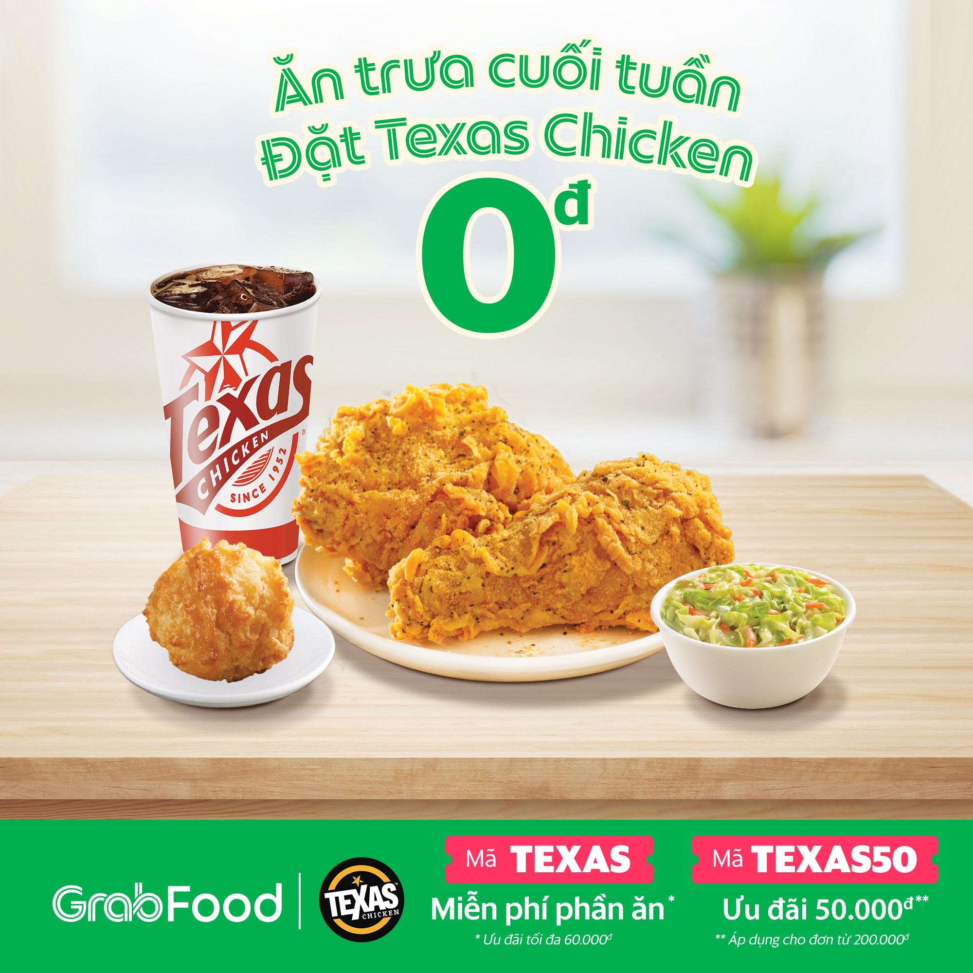 [Texas Chicken TP.HCM] Ăn trưa 0 đồng trên Grabfood - TienDauRoi