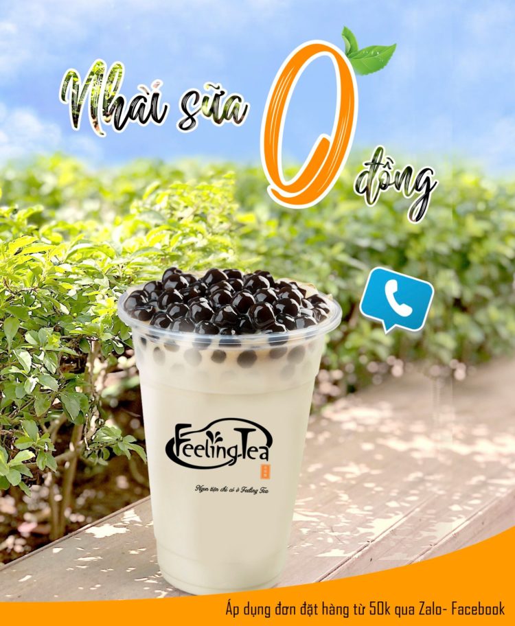 Feeling Tea tặng Nhài sữa 0 đồng cho hoá đơn từ 50K - TienDauRoi