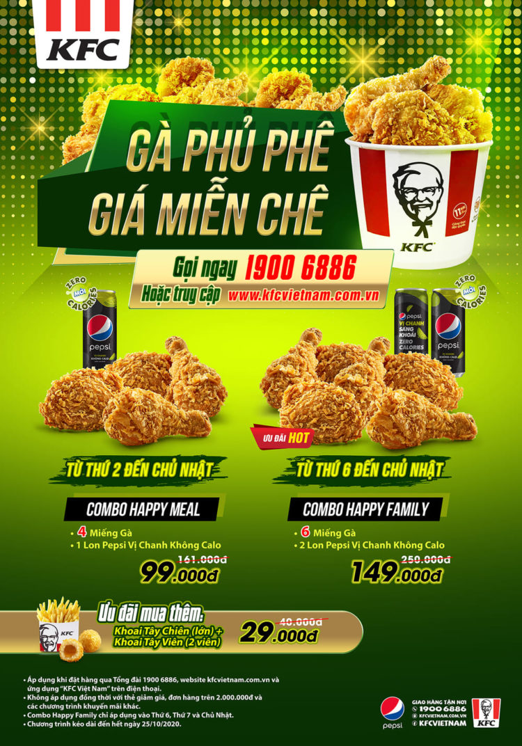 KFC giảm tới 40% khi đặt giao hàng - TienDauRoi